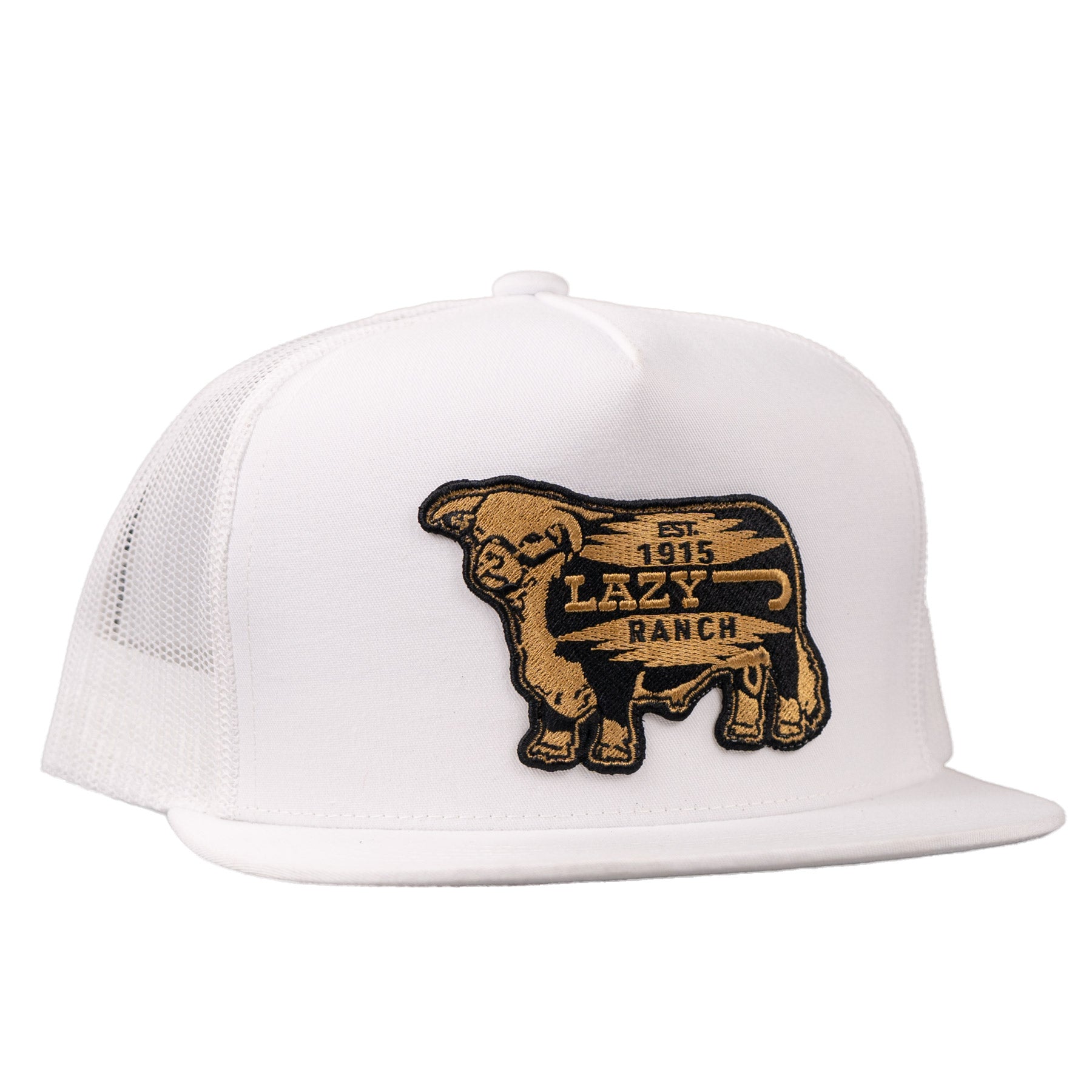 Lazy J Ranch Youth White Gold Rush Classic Five Panel Trucker Hat